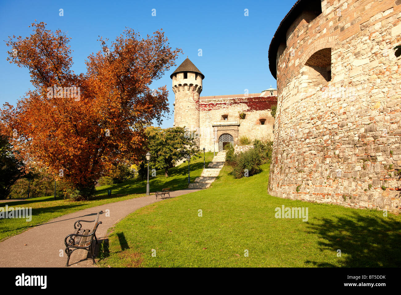 Buda Castle walls & fortifications, Budapest, Hungary Stock Photo - Alamy