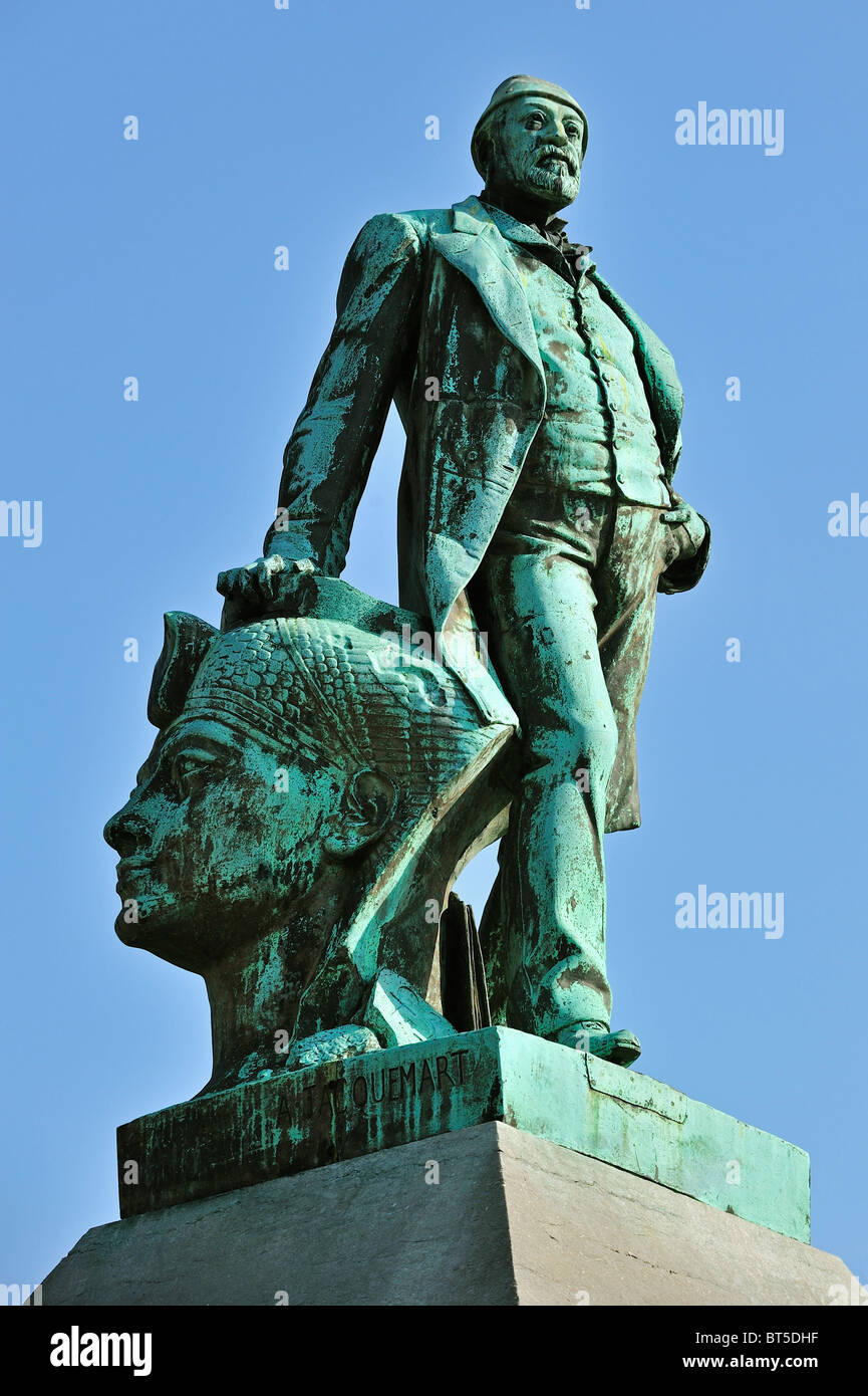 Statue of Auguste Mariette, archaeologist, Egyptologist and the founder ...