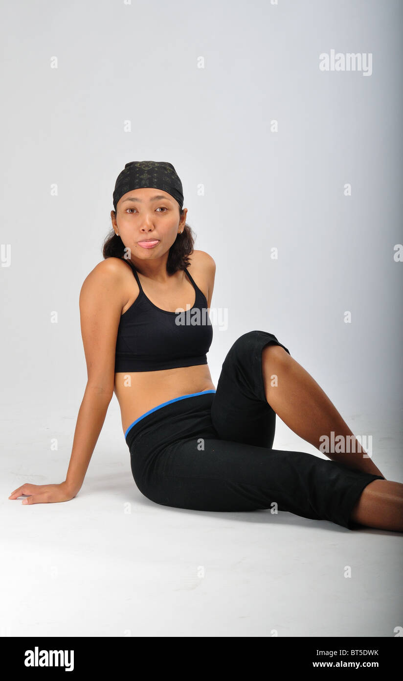 Young Asian Woman Fitness Class Stock Photo - Alamy