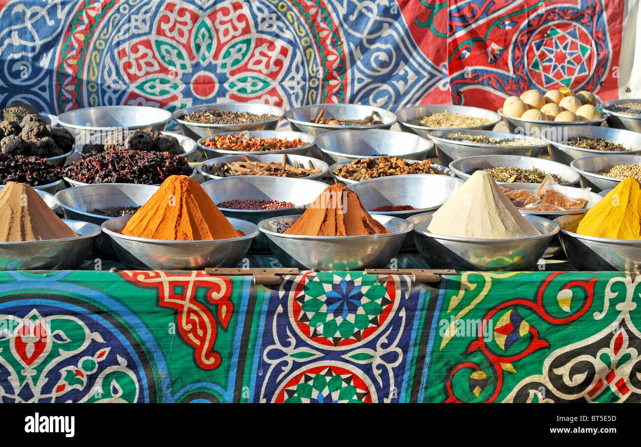 Egyptian Spice Market Stock Photo - Alamy