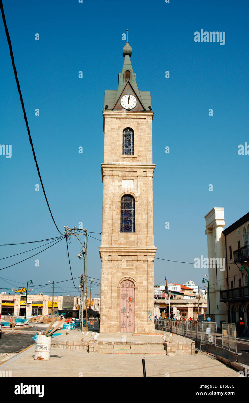 The Old clock tower in Jaffa, Clock Square, built in 1906 in honor of ...