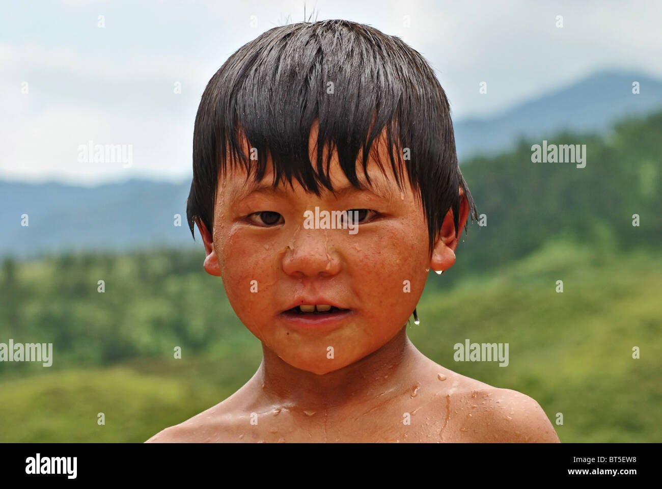 Wet child dripping hi-res stock photography and images - Alamy