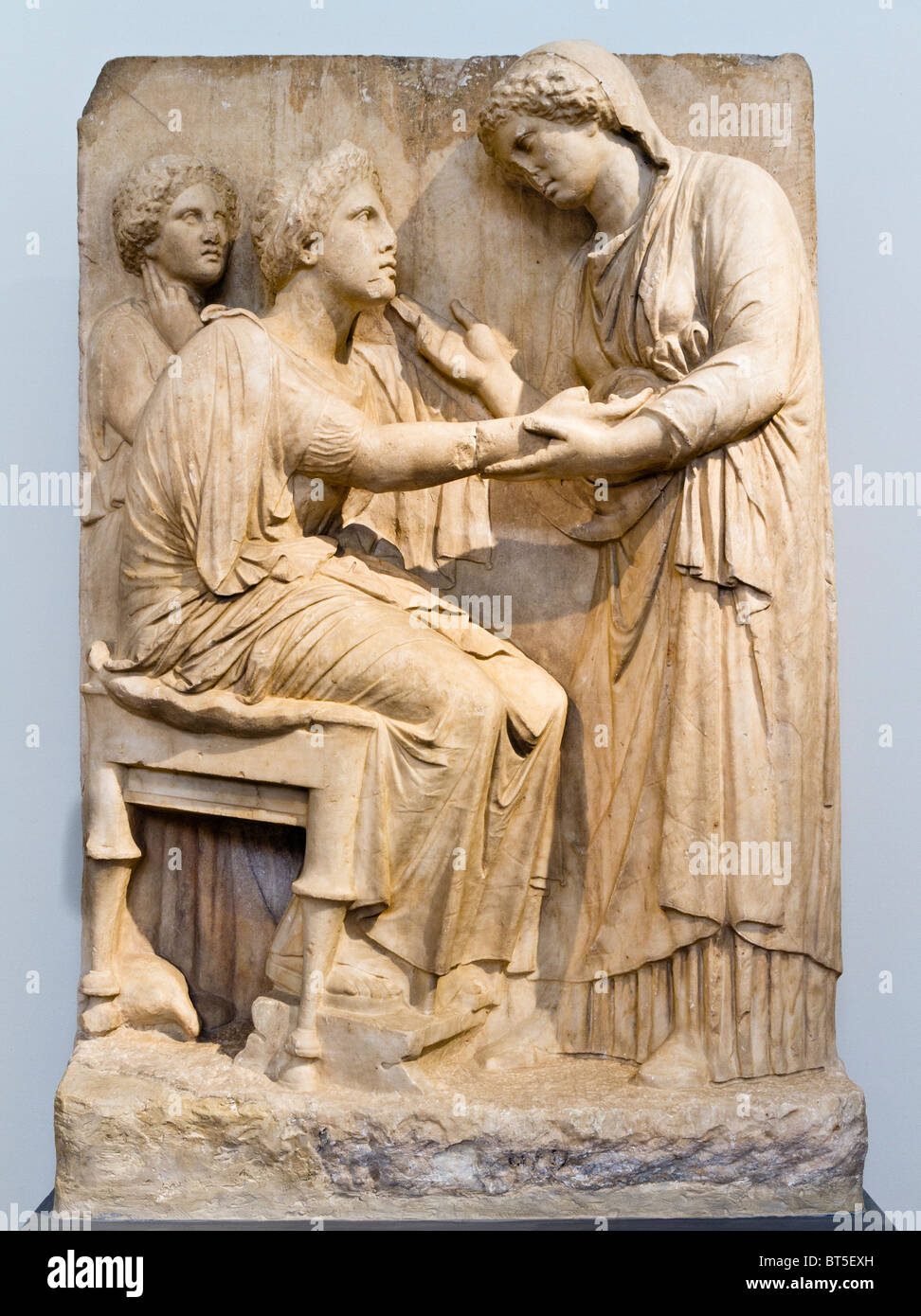 The famous "Grands Adieux", or "Farewell Stele", from a funerary ...