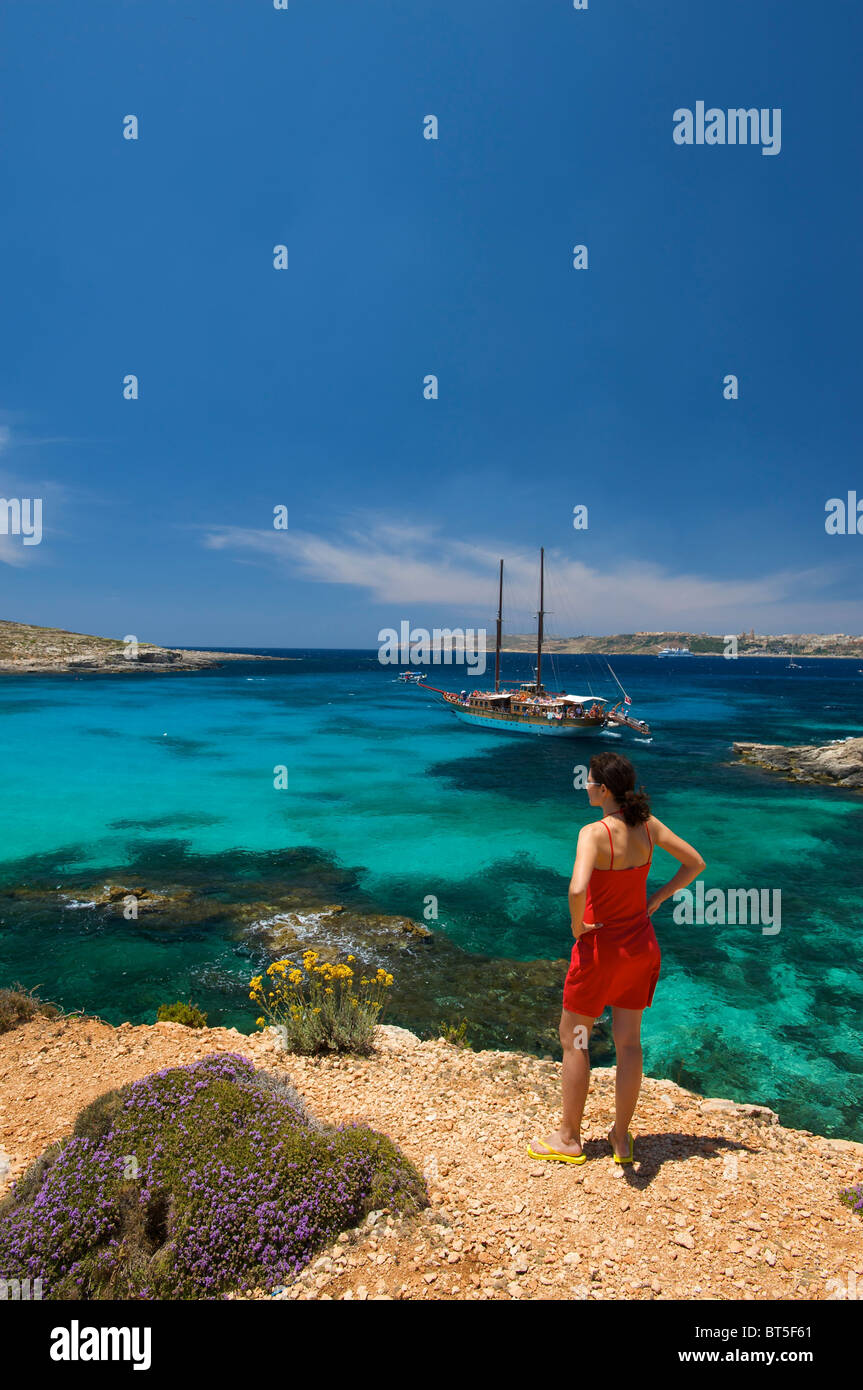Blue Lagoon, Comino Island, Malta Stock Photo - Alamy