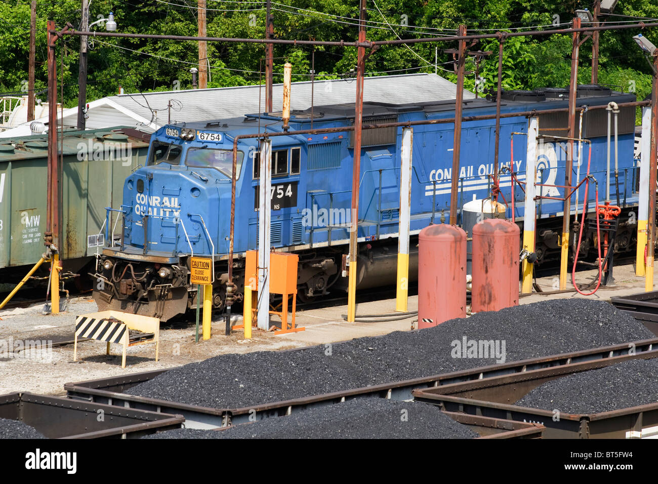 An ex-Conrail EMD SD60I, now Norfolk Southern owned locomotive, at a ...