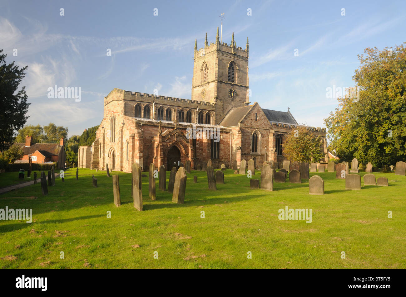 The Collegiate Church of St. Lawrence, in Gnosall, Staffordshire ...