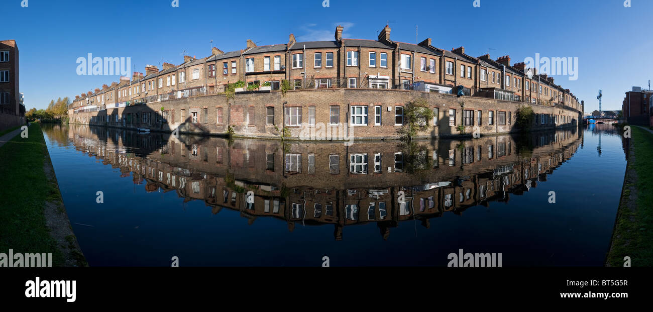 The Grand Union Canal (Paddington Arm) with Terraced Houses on Harrow ...
