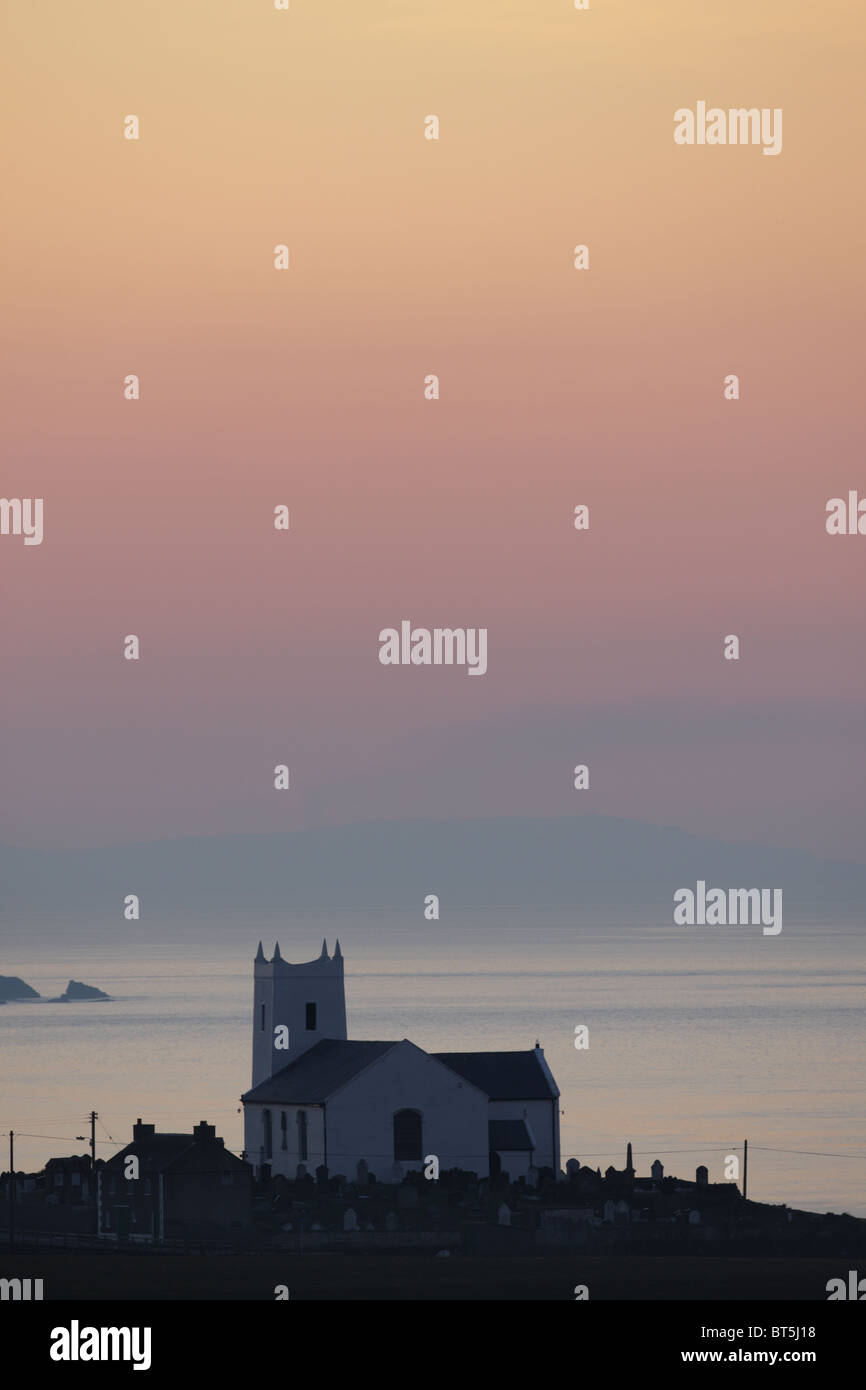 Ballintoy Church at dusk Stock Photo - Alamy