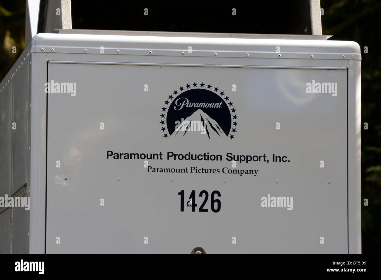 Paramount Film Company Production Van Stock Photo - Alamy