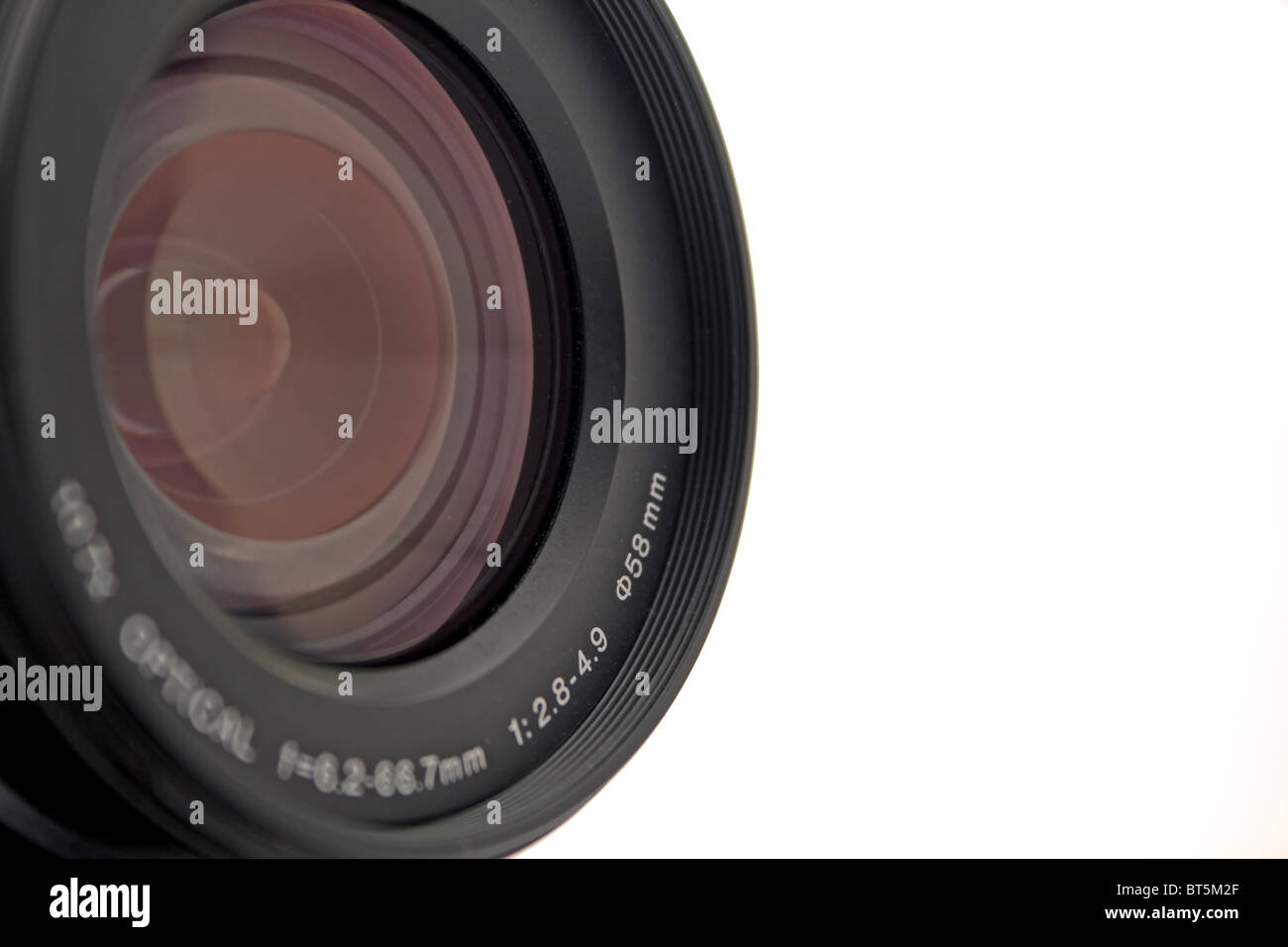 Objective of a digital camera on a white background. isolated Stock ...