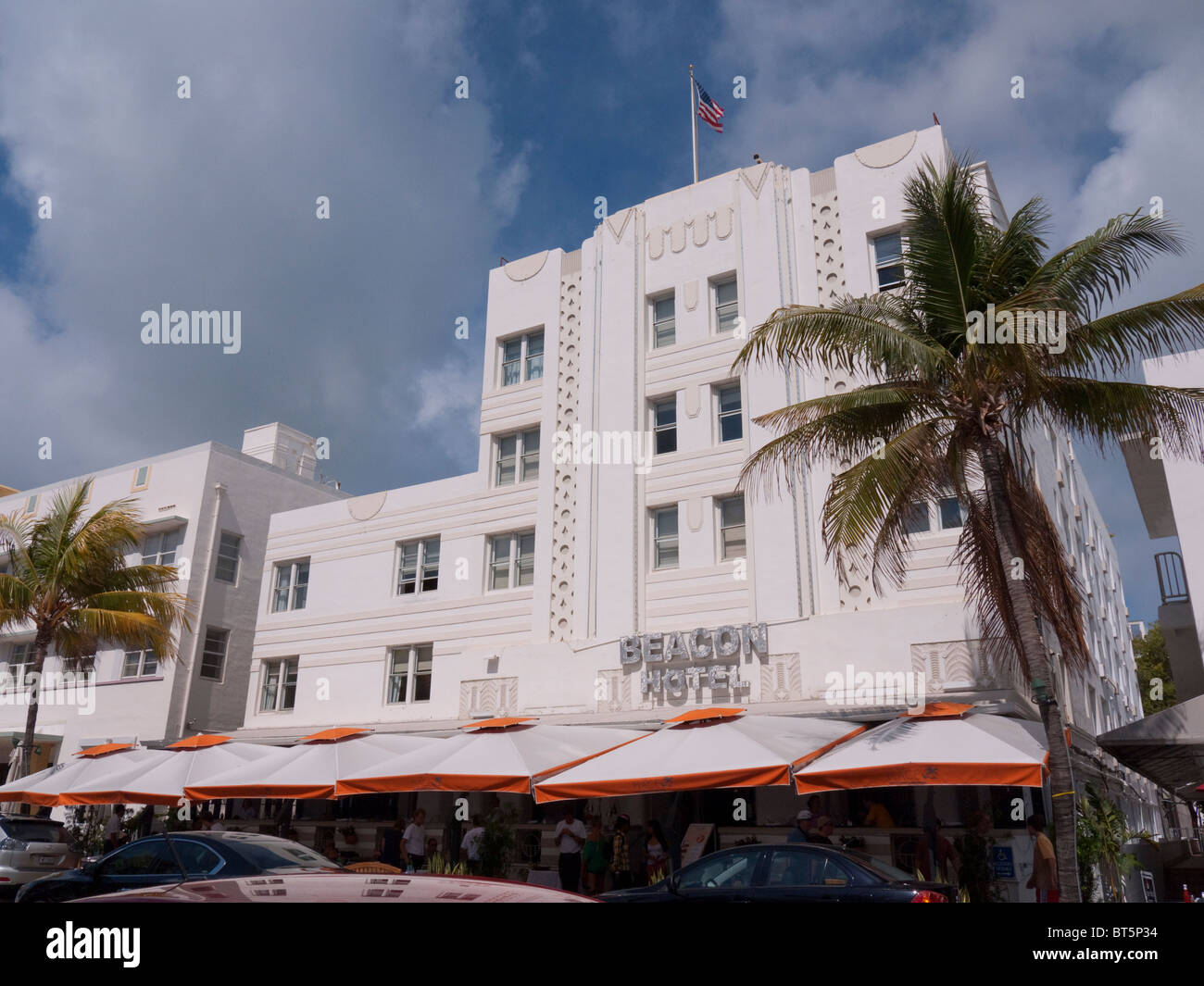 Art Deco Beacon Hotel on Ocean Drive in South Beach, Miami, Florida USA ...
