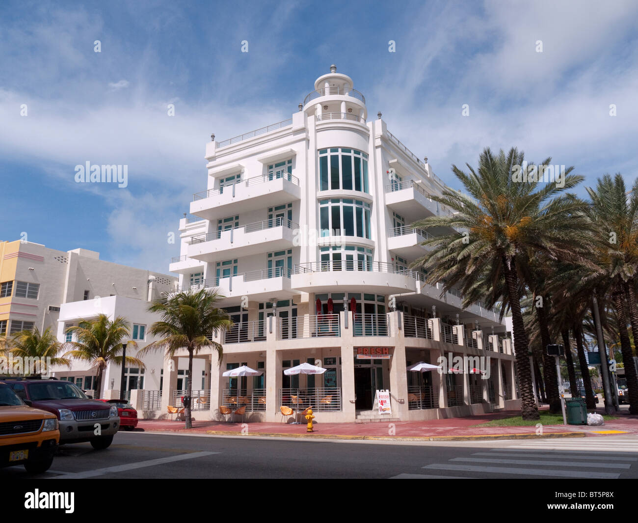 Hotels on Ocean Drive in South Beach, Miami, Florida USA Stock Photo ...
