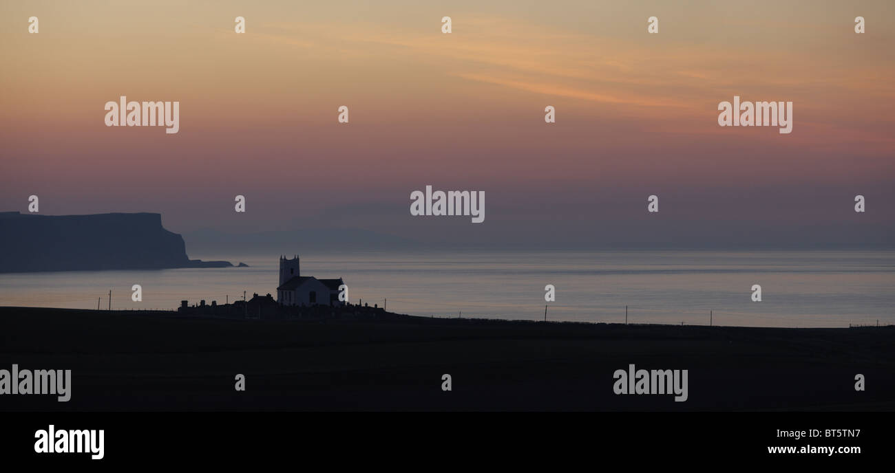 Ballintoy Church and Benbane Head, Northern Ireland Stock Photo - Alamy