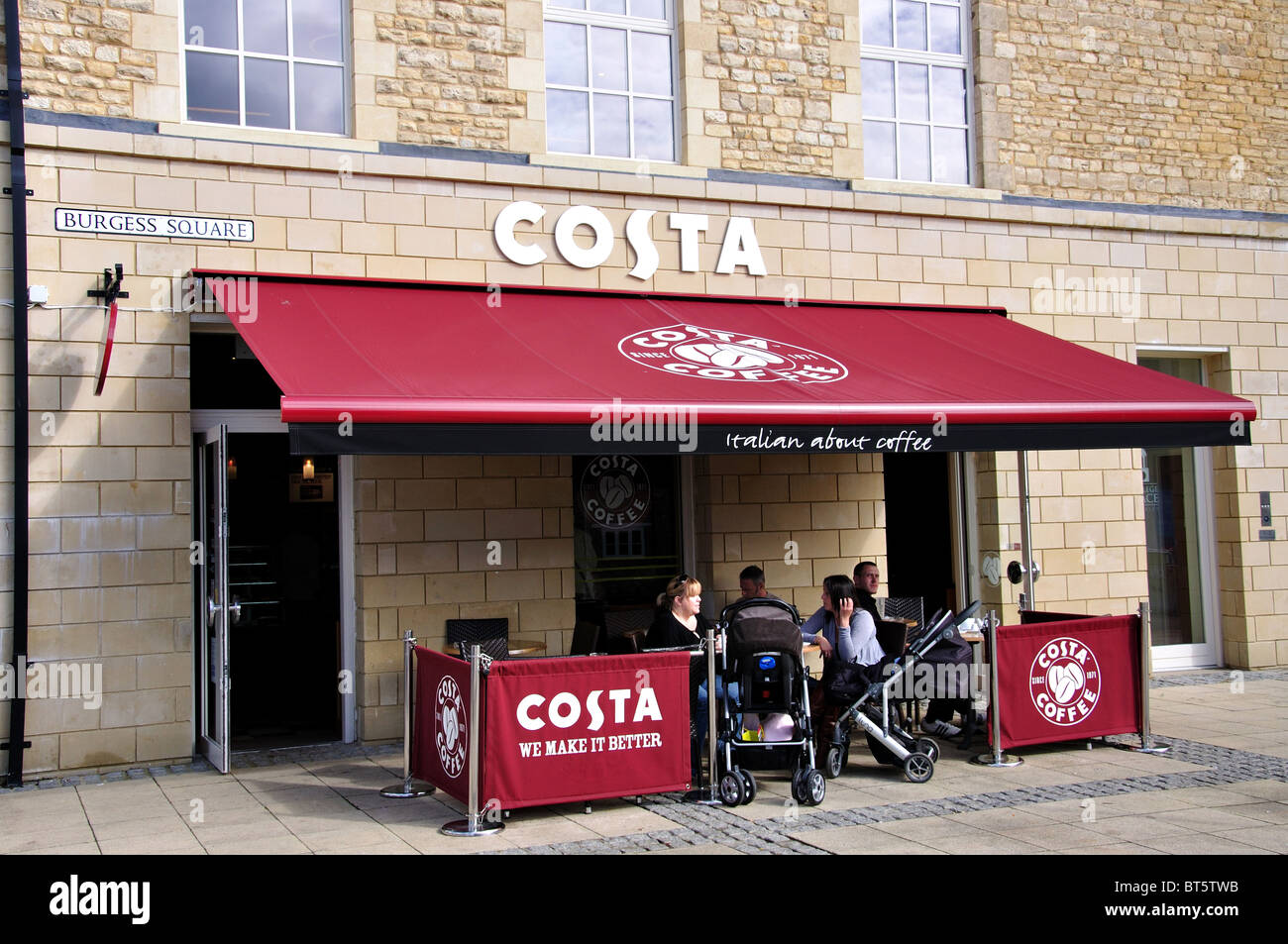 Costa Coffe shop, Market Place, Brackley, Northamptonshire, England ...