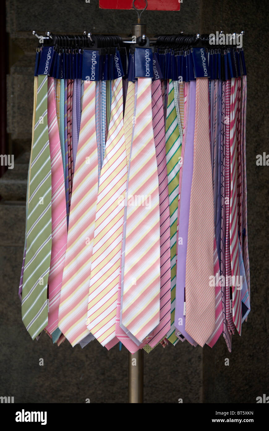 Bunch neckties hanging on rack hi-res stock photography and images - Alamy