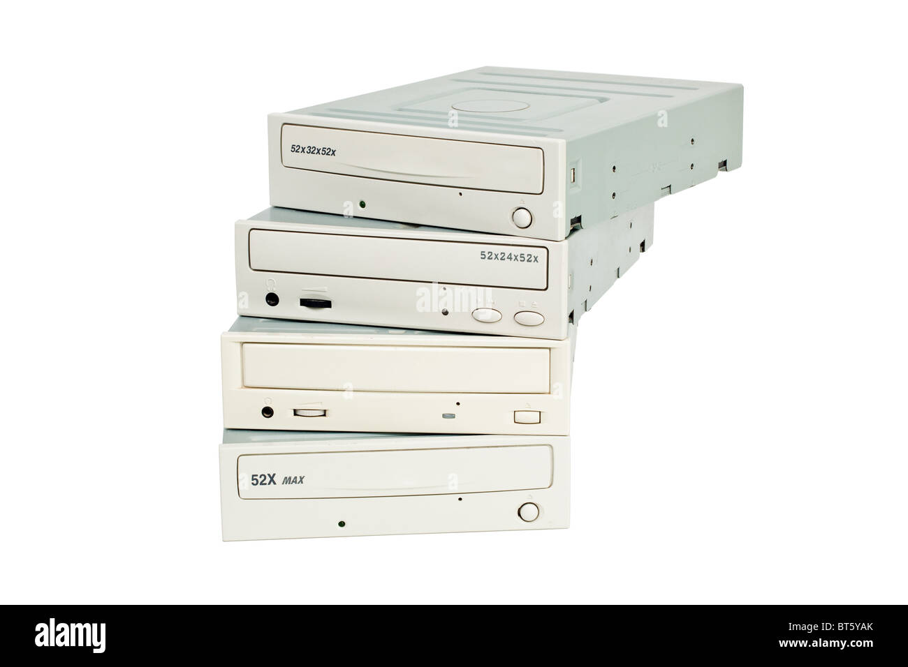 CD-rom stack isolated on white background Stock Photo - Alamy