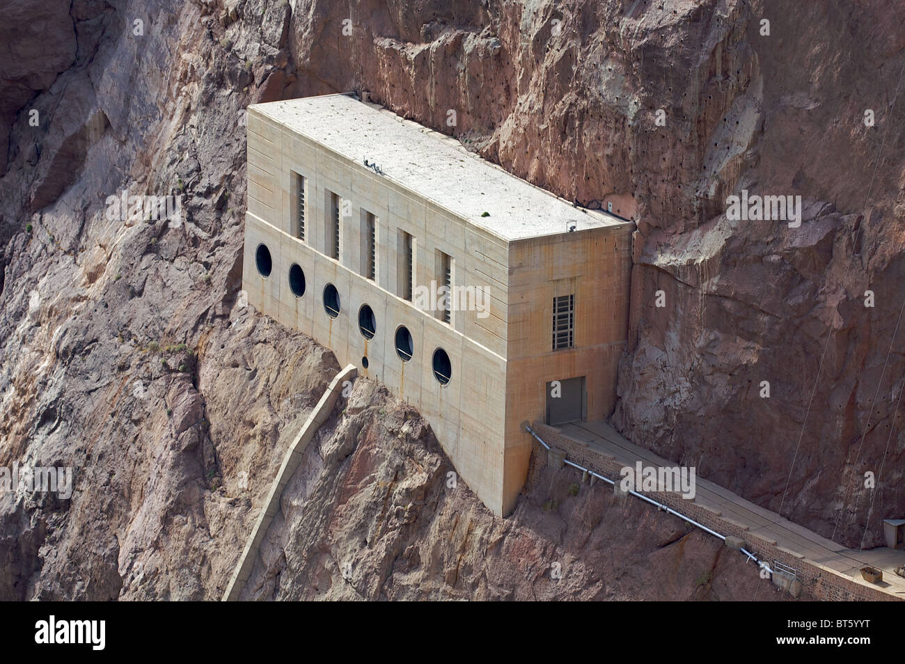 Structure built into the rocks near the Hoover Dam Stock Photo - Alamy