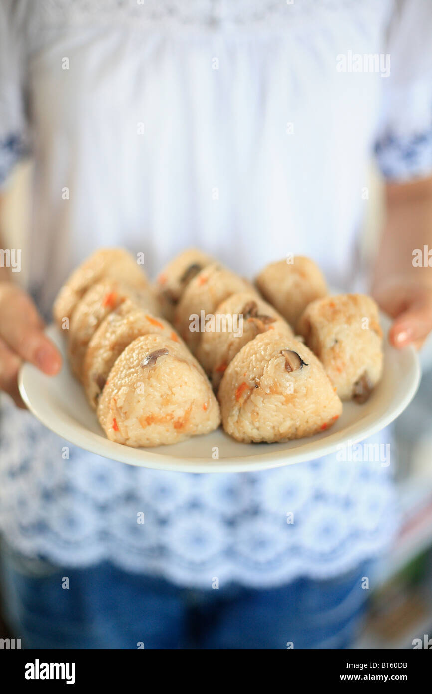 Rice ball of Japanese paella Stock Photo - Alamy