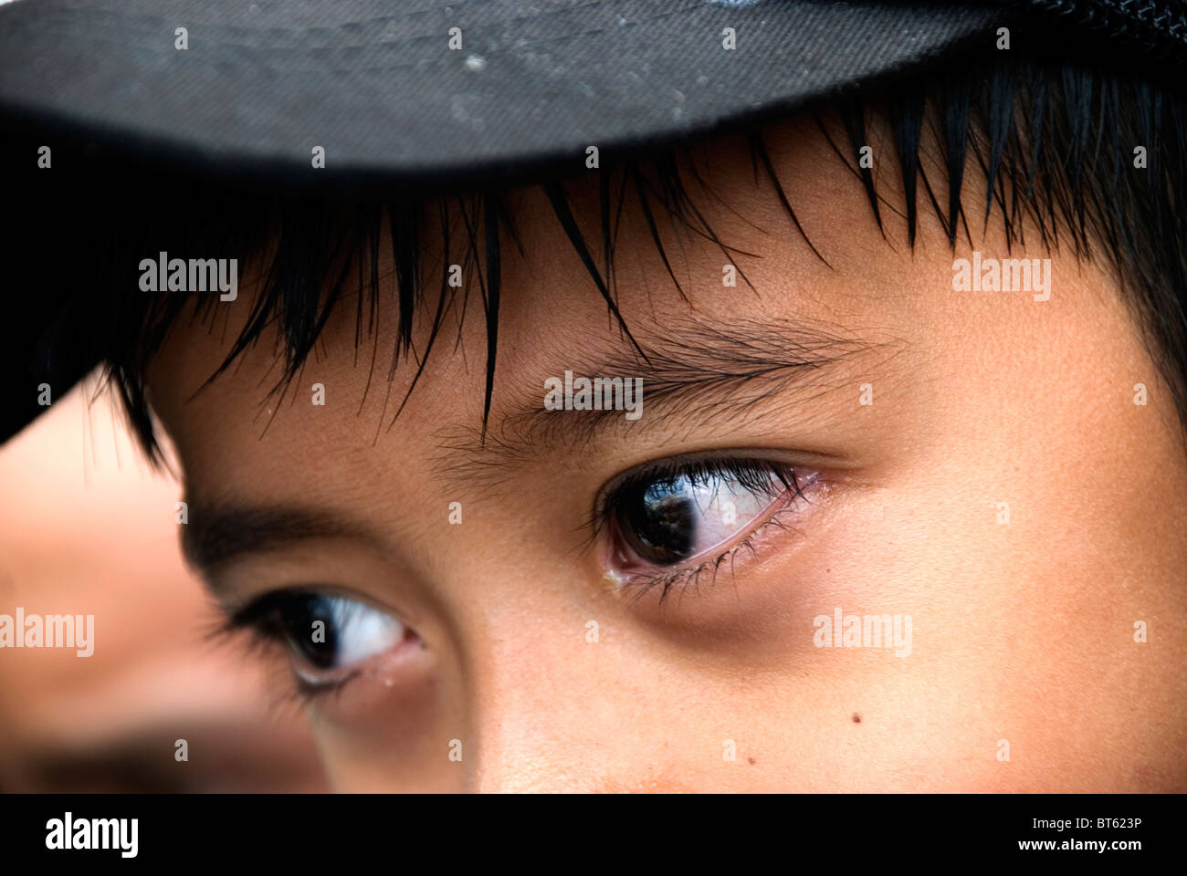 philippines, panay, iloilo, boy's eyes Stock Photo - Alamy