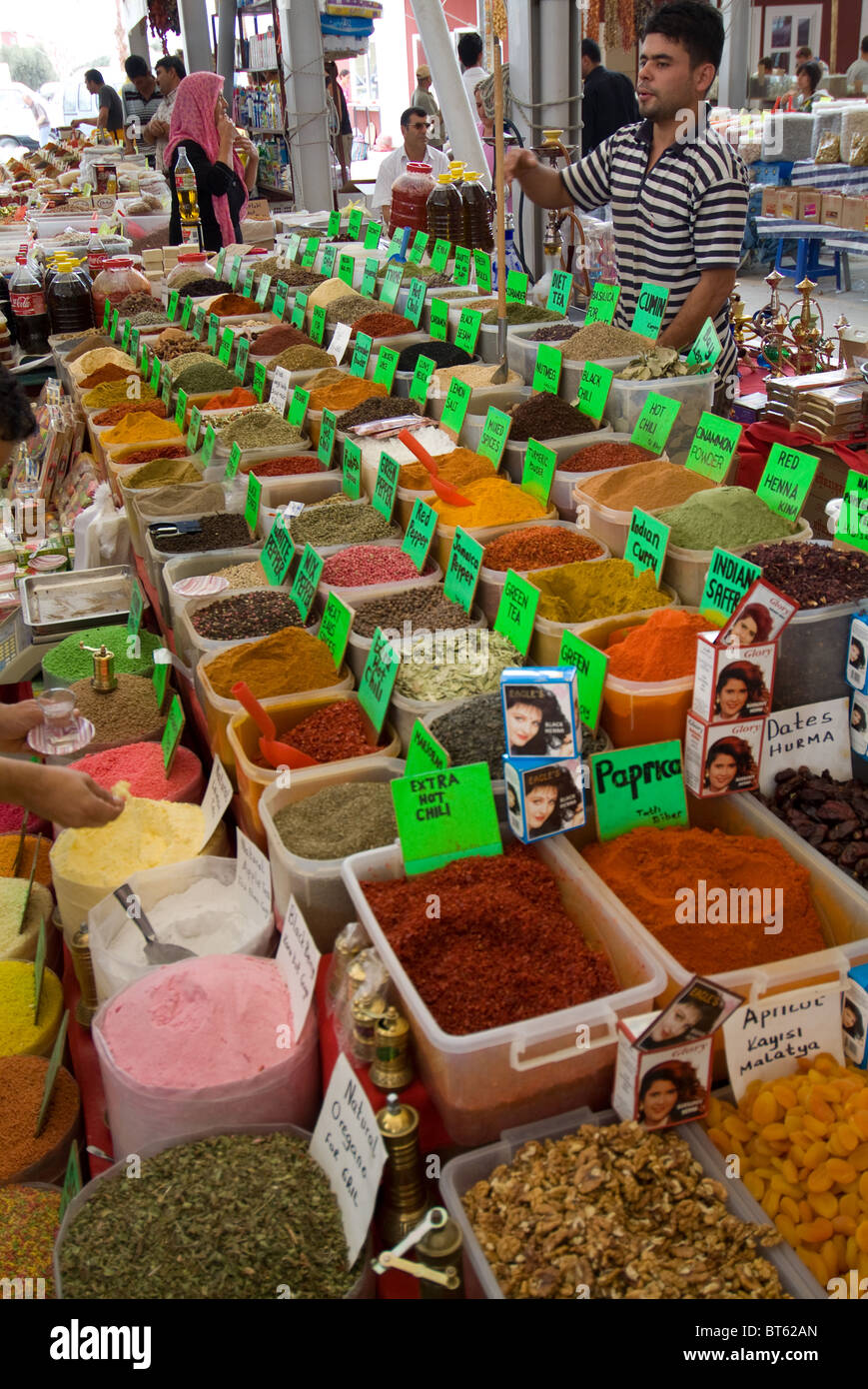 Fresh local market stall turkey produce regional delicacy Stock Photo ...