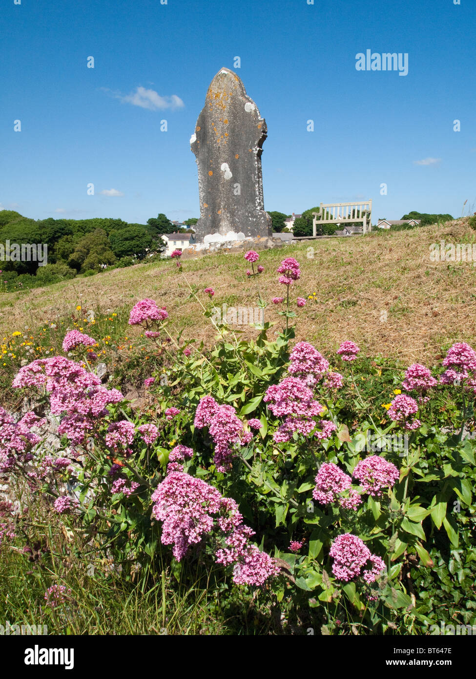 The parish church at manorbier pembrokeshire wales Stock Photo - Alamy