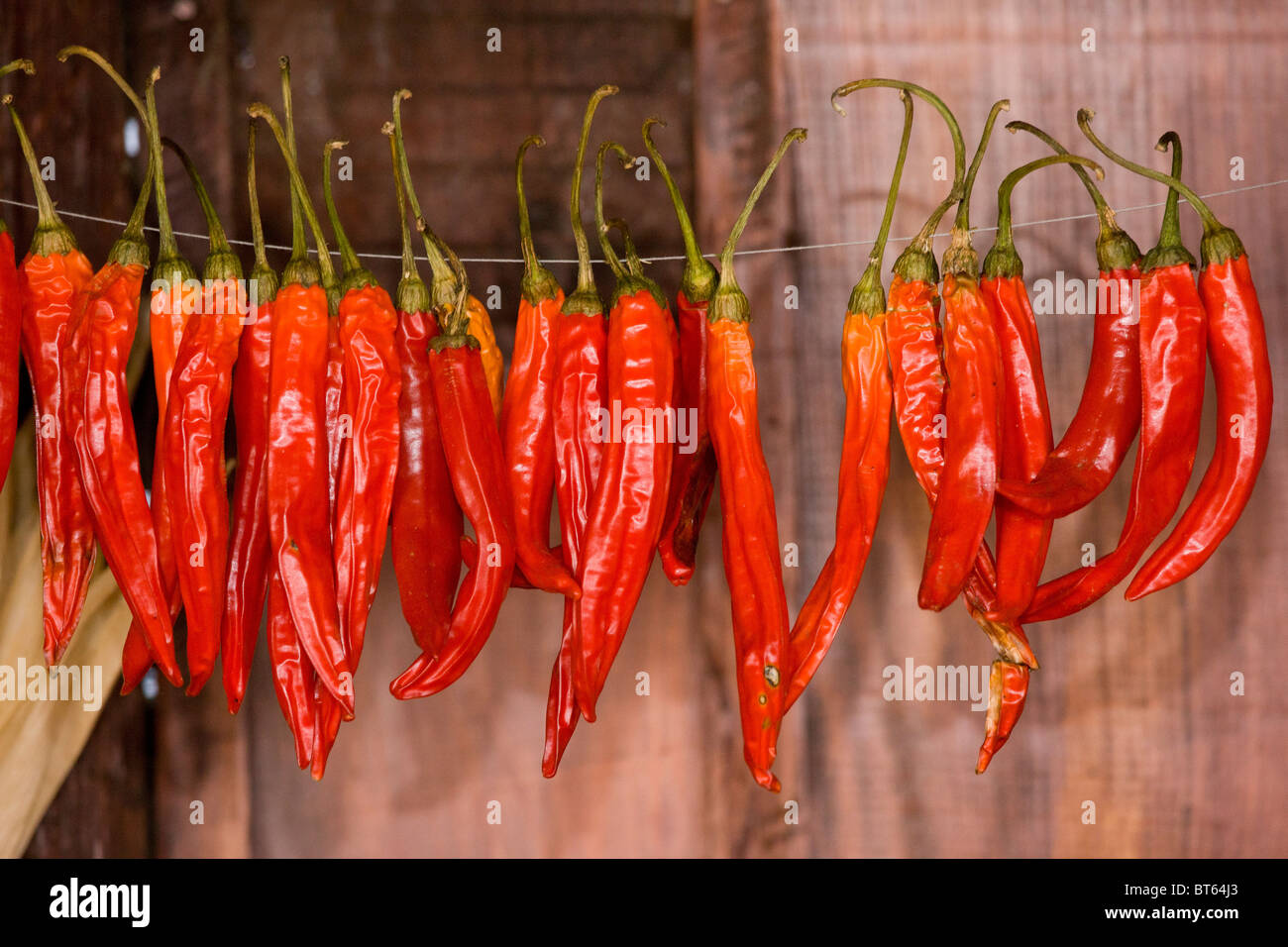 Drying red peppers in village hi-res stock photography and images - Alamy