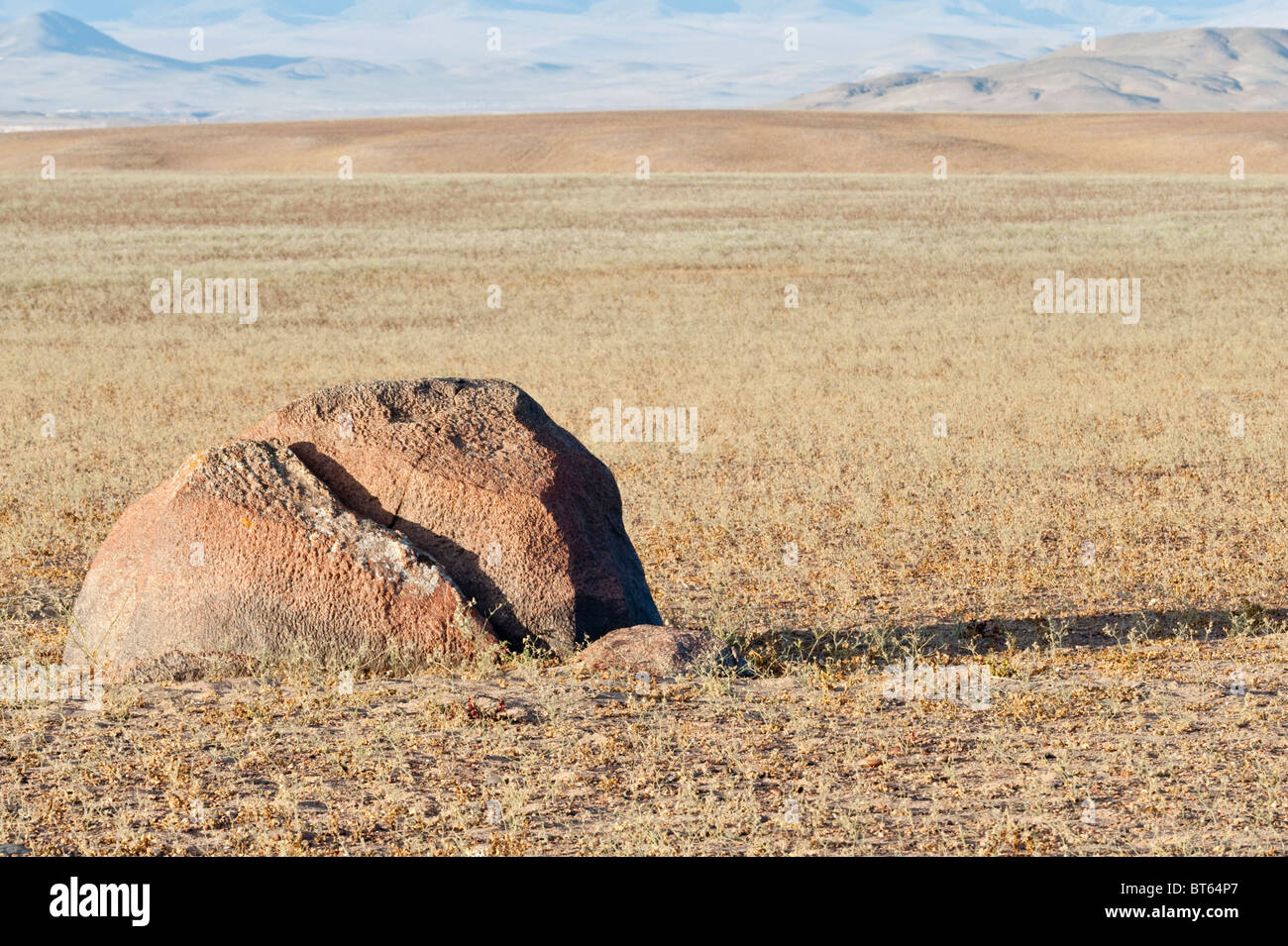 Rocky outcrops arranged like modern sculptures off the coastal road ...