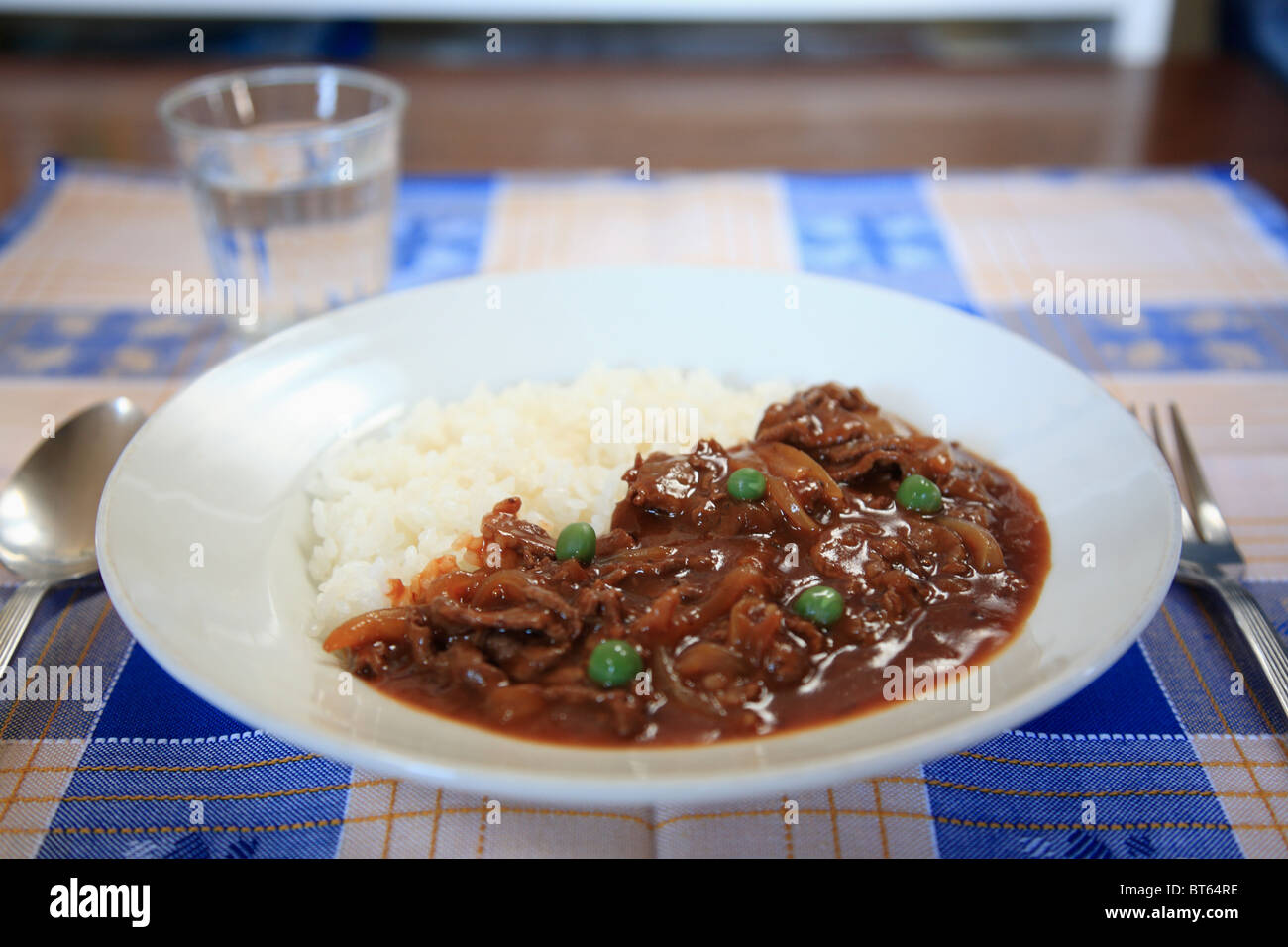 Hashed beef and rice Stock Photo - Alamy