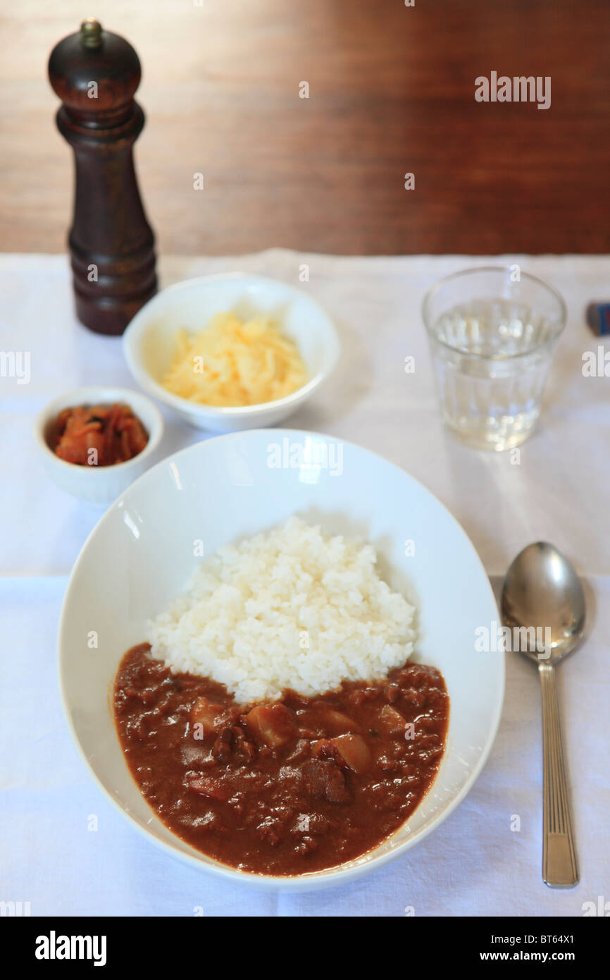 Curry and rice Stock Photo - Alamy