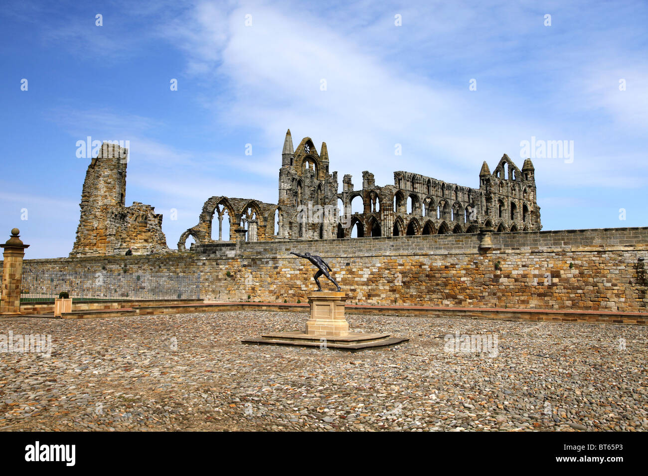 STATUE WHITBY ABBEY WHITBY NORTH YORKSHIRE WHITBY NORTH YORKSHIRE ...