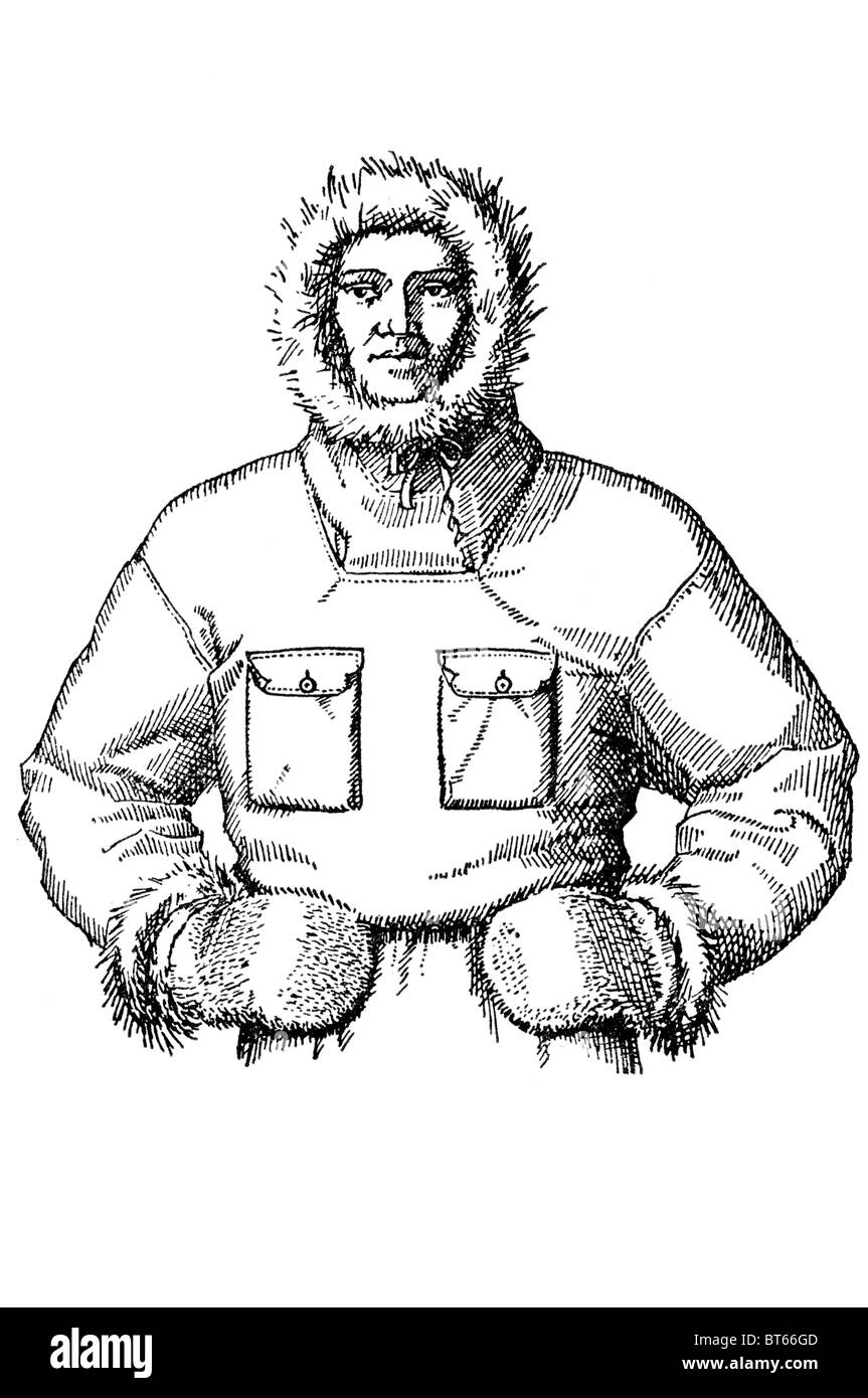 windproof clothing 1940 arctic antarctic parka mits mitten polar ...