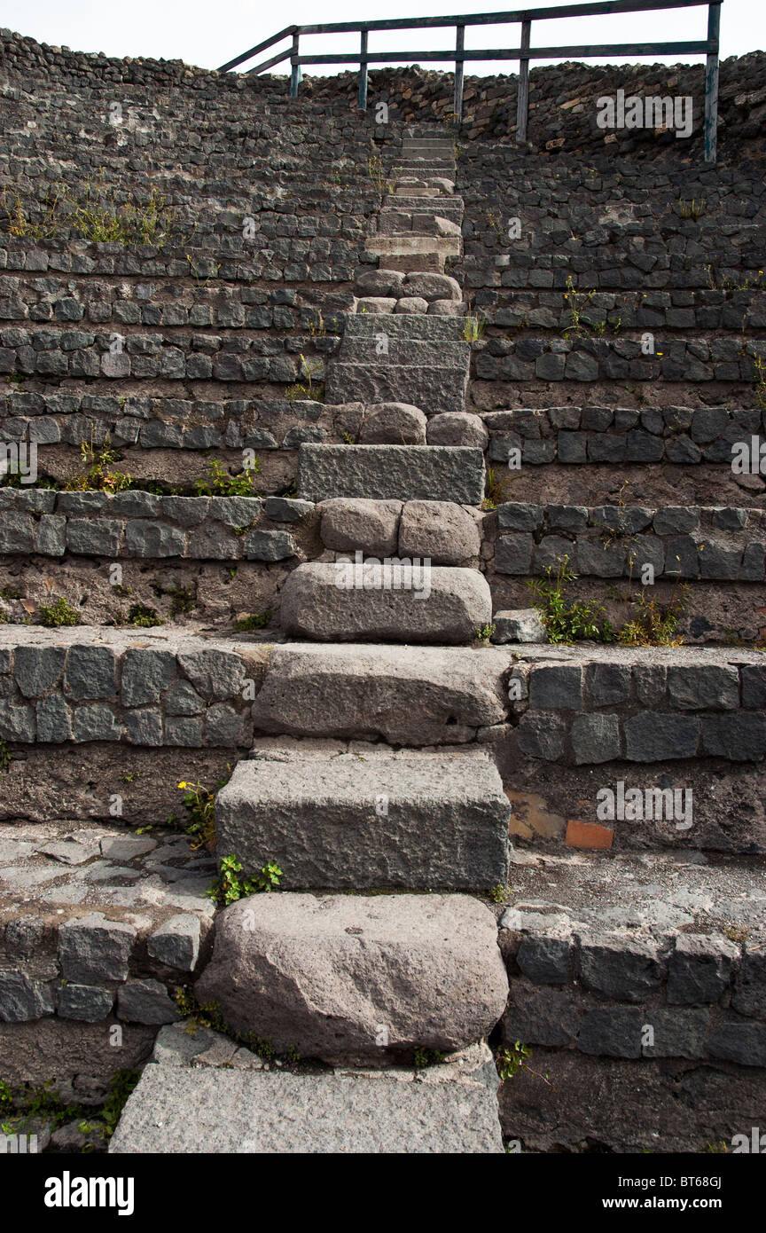 The well preserved stone steps and seating in one of the stages of the ...