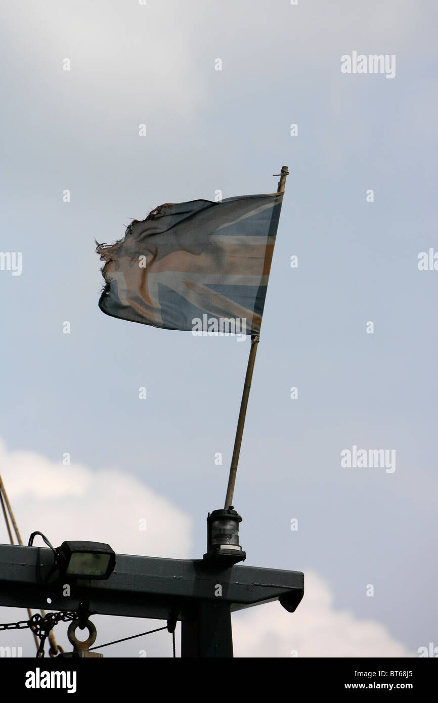 Torn ripped union jack flag hi-res stock photography and images - Alamy