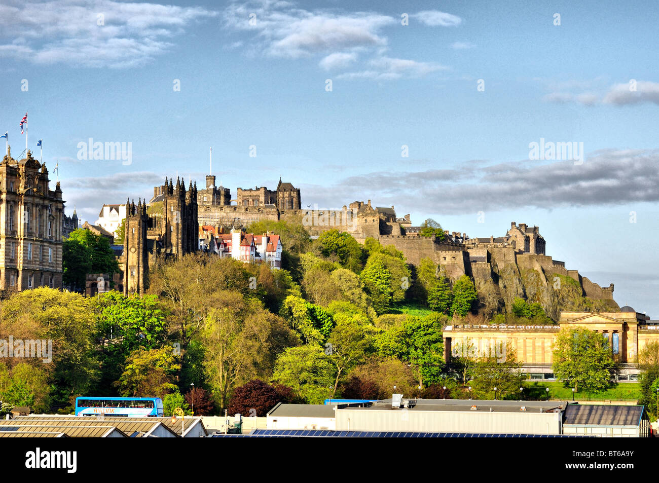 Panorama of Edinburgh castle in Scotland Stock Photo - Alamy