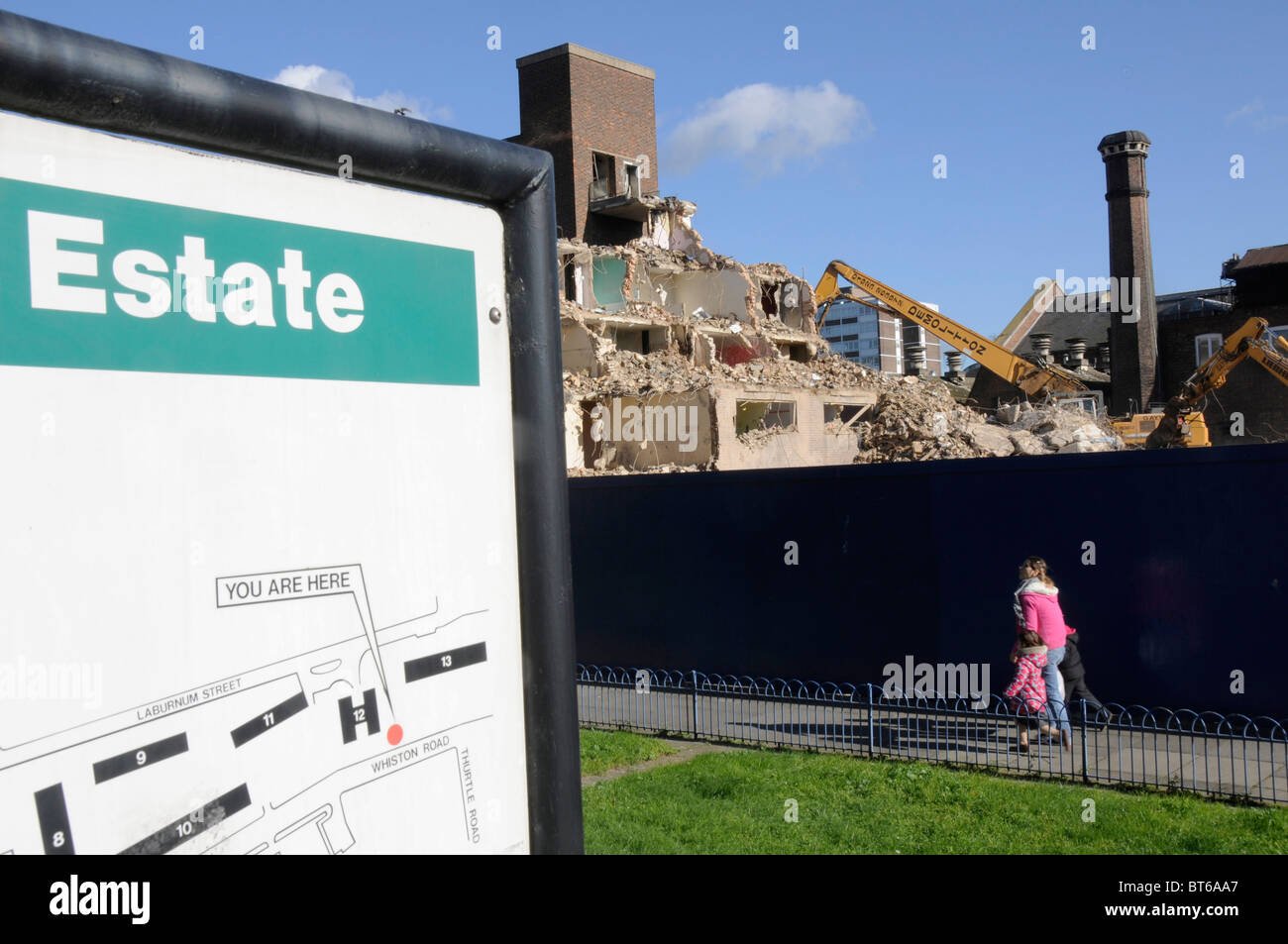 UK Demolition of a council housing estate in Hackney rebuilt by private ...