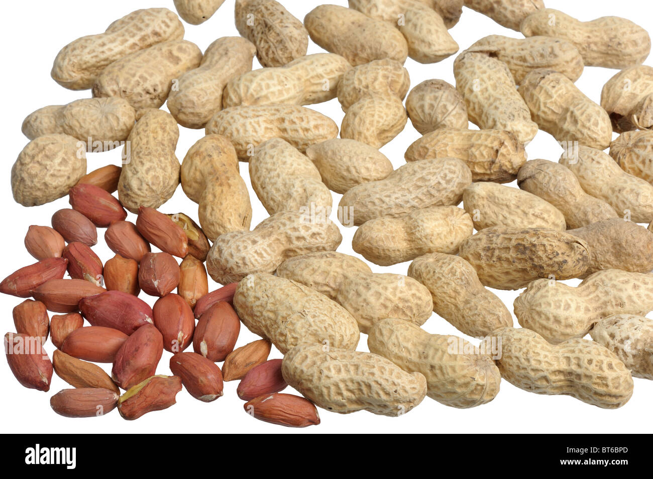 Close up peanuts isolated Cut Out Stock Images & Pictures - Alamy