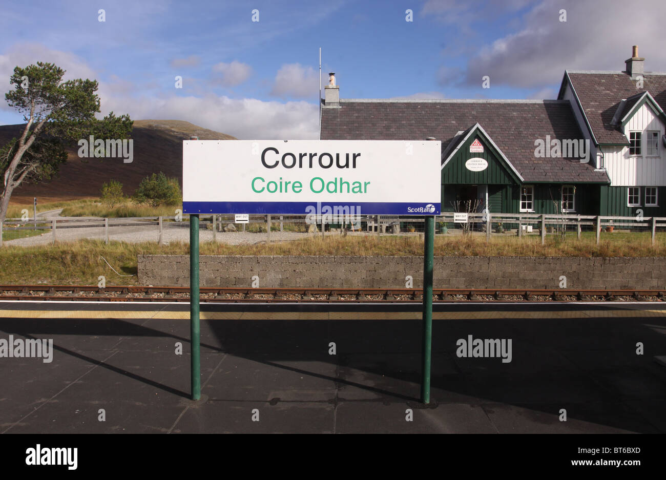 Corrour railway station and Youth Hostel Scotland October 2010 Stock ...