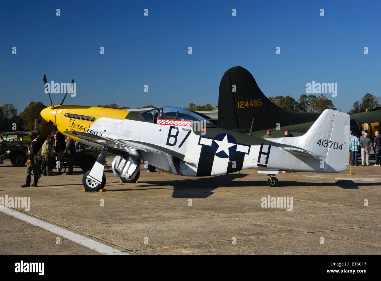 P-51 Mustang at Duxford air show Stock Photo - Alamy