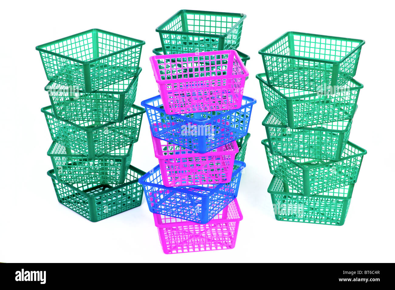 Plastic containers isolated on white background Stock Photo - Alamy