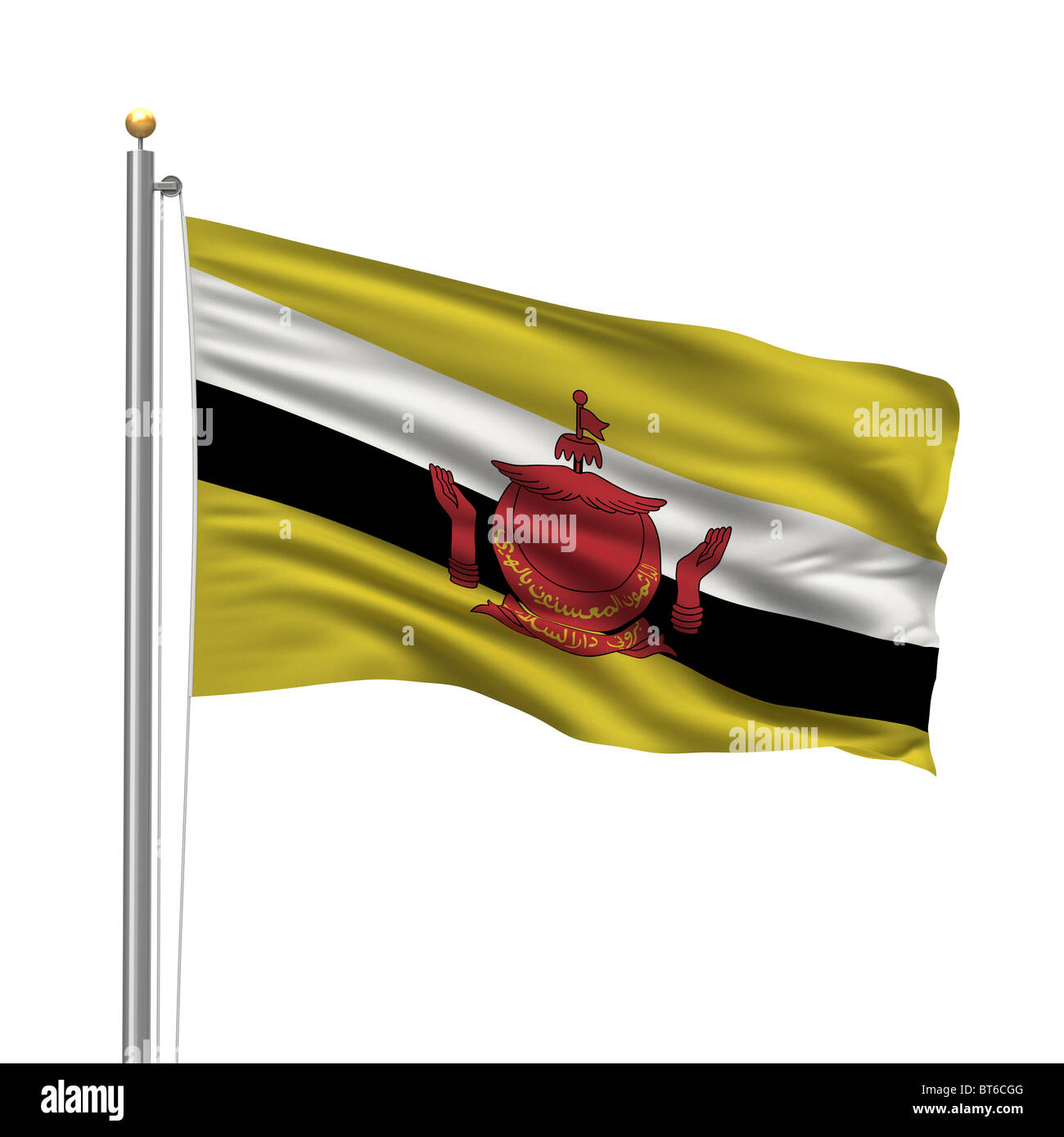 Flag of Brunei Stock Photo - Alamy