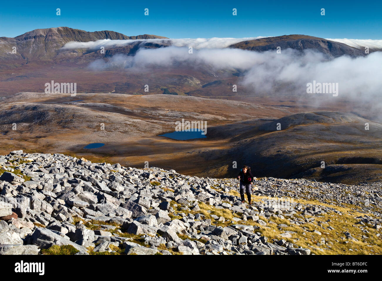 Hiking On Canisp Stock Photo - Alamy