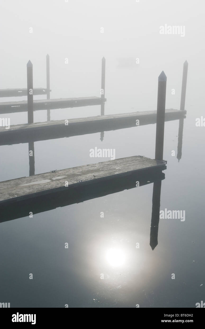 Fog and dock, Port Angeles, Washington Stock Photo - Alamy