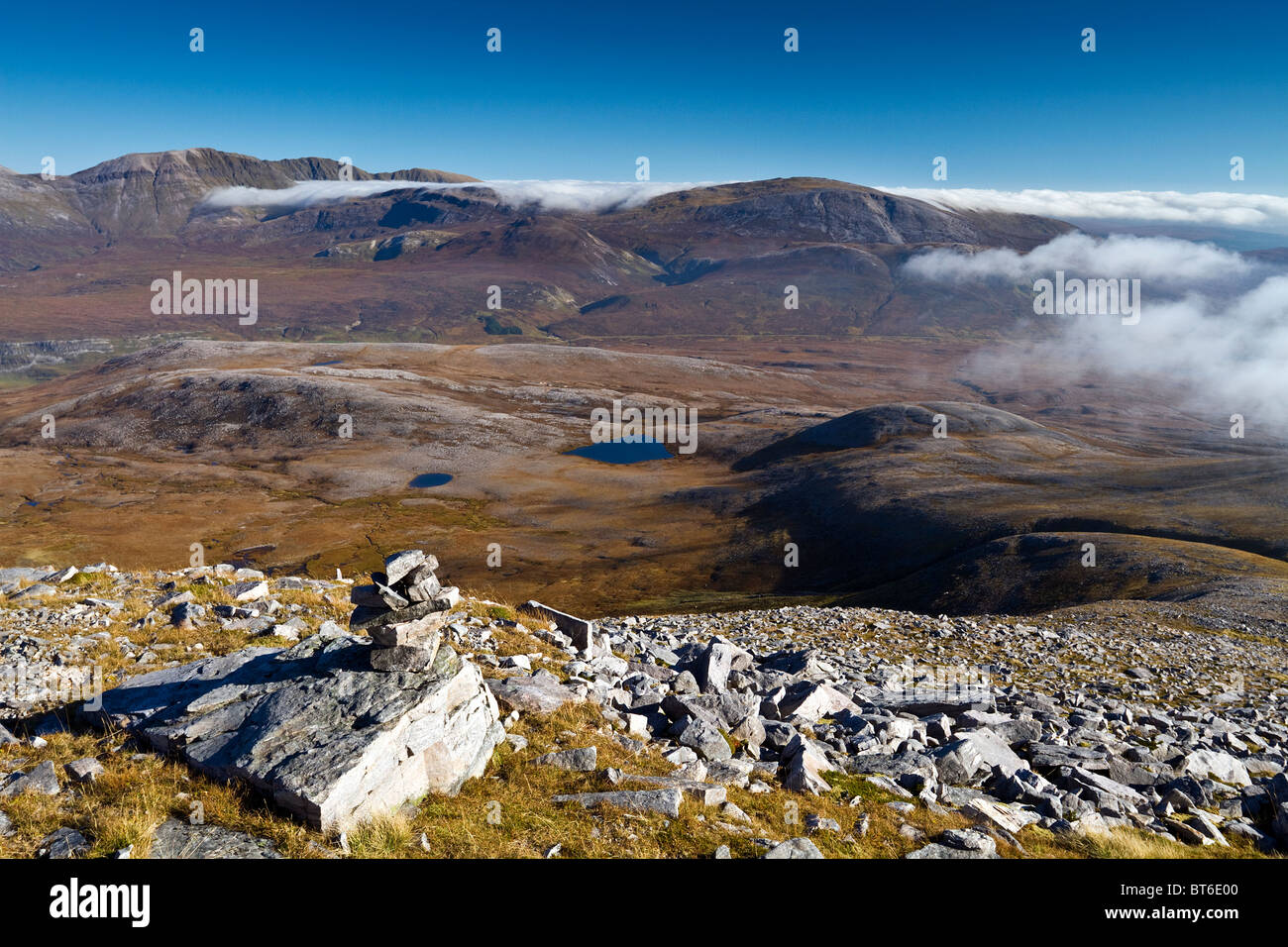The Assynt Munro's as seen from Canisp Stock Photo - Alamy