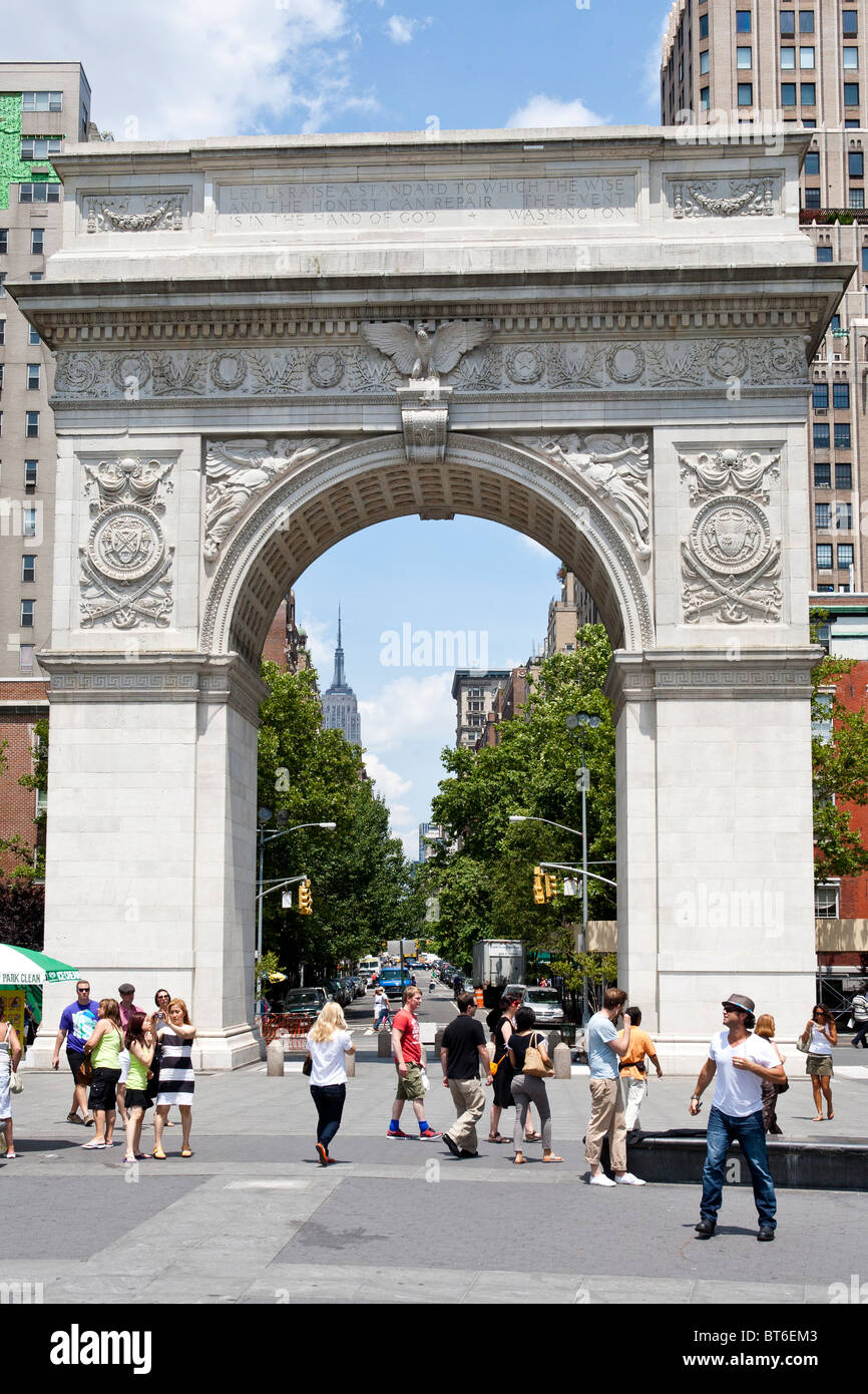 Washington Square Park Archway, New York City Stock Photo - Alamy