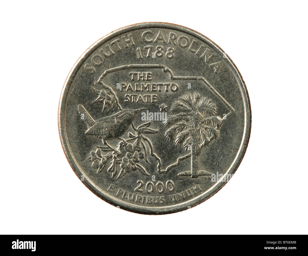 North Carolina state quarter isolated on white background Stock Photo ...