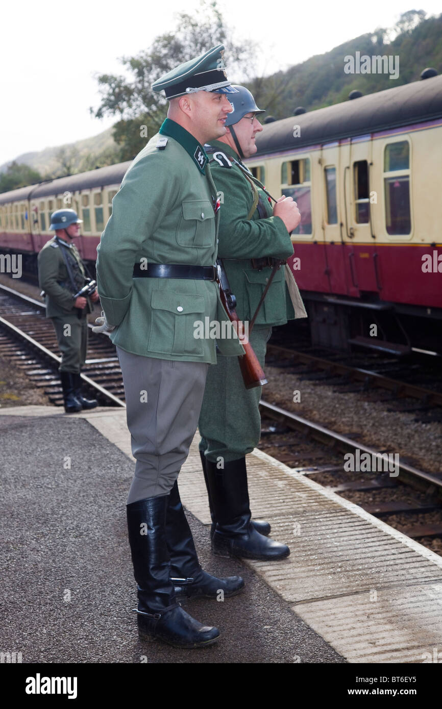 Costumed Re-enactor WW 2, world war two, German Soldier in Uniform at ...