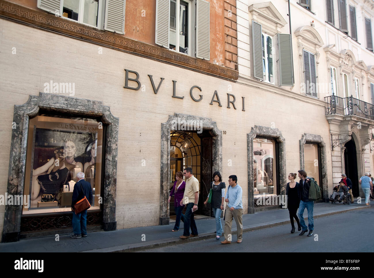 Bulgari front store in Via dei Condotti, Rome, Italy Stock Photo - Alamy