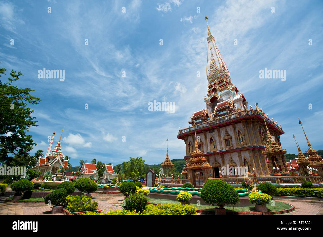 Wat Chalong in Phuket Thailand Stock Photo - Alamy