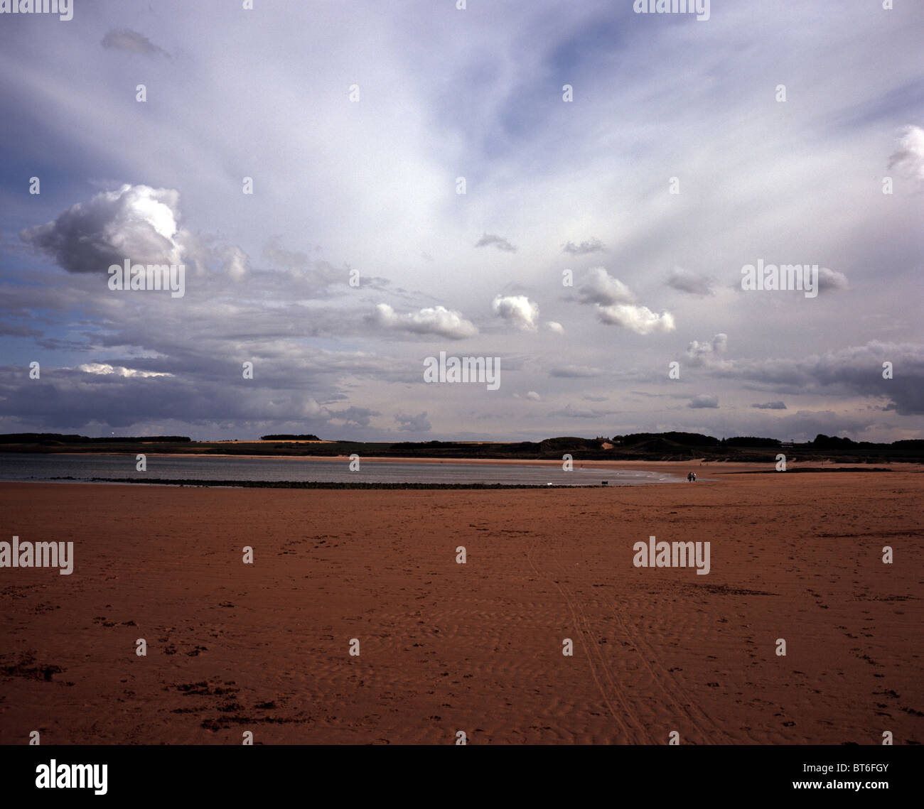 The sandy beach at Embleton Bay Embleton Northumberland England Stock ...