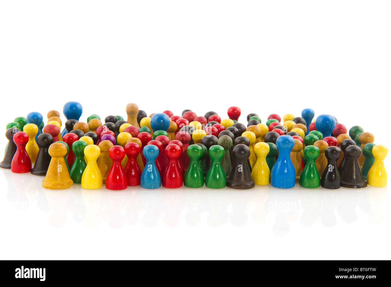 Large group of people in many colors in abstract Stock Photo - Alamy